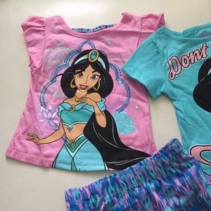 Disney | Matching Sets | Disney Princess Jasmine Cute Girl Shorts Set ...